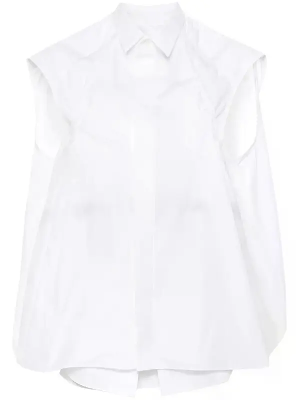 Sacai Layered-design Sleeveless Blouse