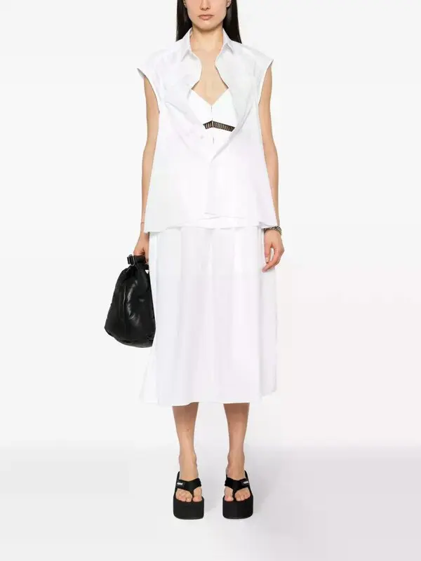 Sacai Layered-design Sleeveless Blouse