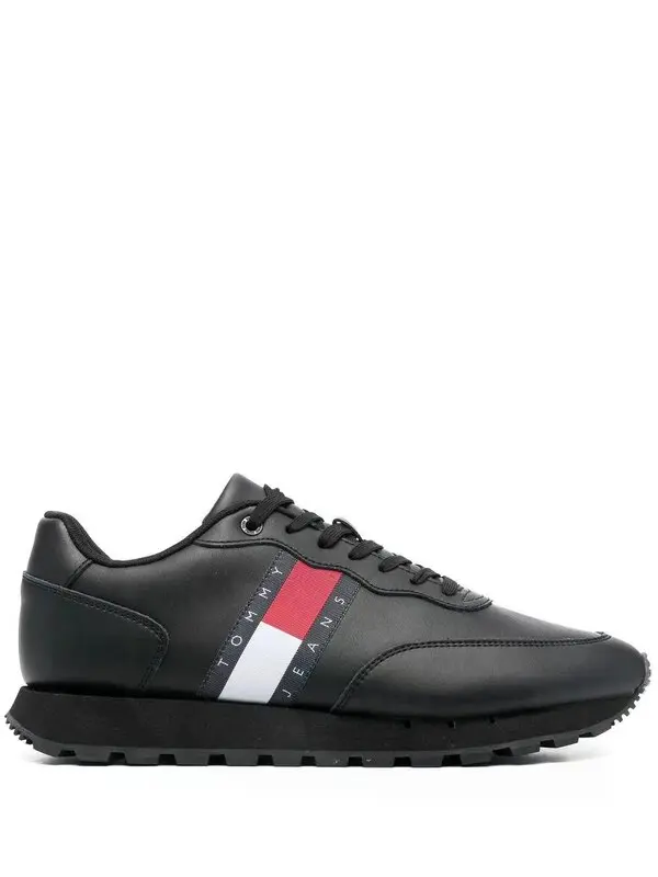 Tommy Hilfiger Logo Patch Low-top Sneakers - Black