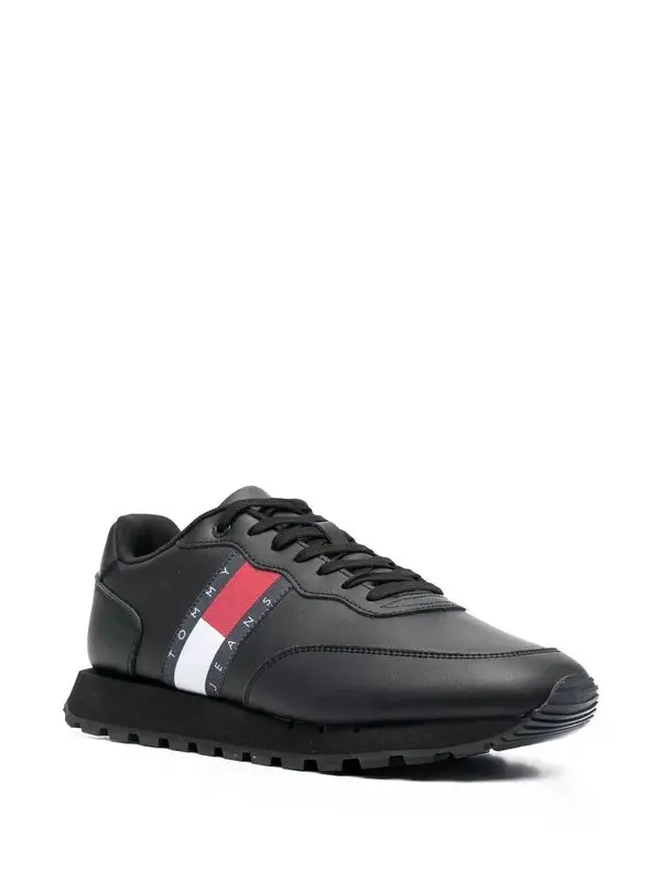 Tommy Hilfiger Logo Patch Low-top Sneakers - Black