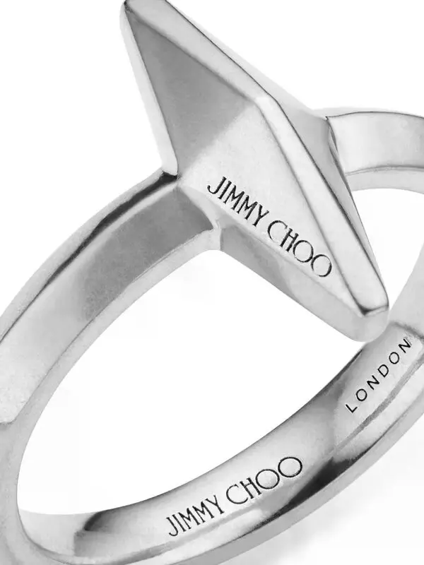 JIMMY CHOO Logo-engraved Band Ring
