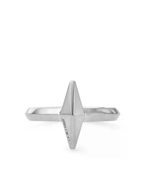 JIMMY CHOO Logo-engraved Band Ring
