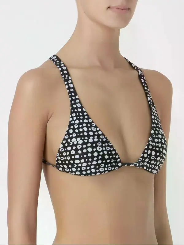 AMIR SLAMA Graphic-print Bikini Top