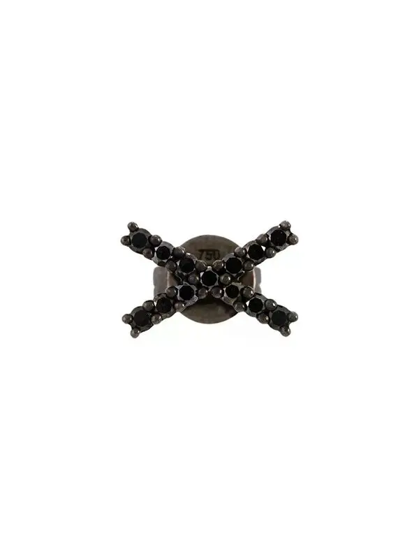 ALINKA 18kt White Gold Katia Diamond Stud Earring - Black