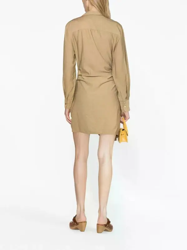 Jacquemus La Robe Bahia Draped Minidress - Neutrals