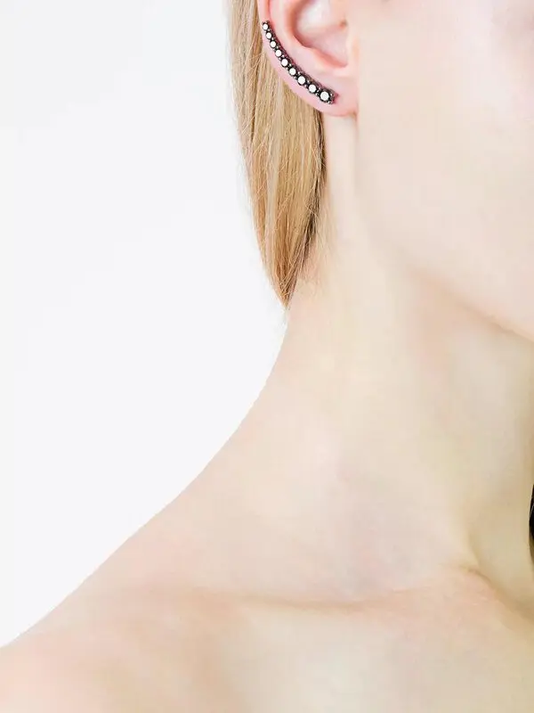 ALINKA Dasha Black Diamond Left Side Large Slider Earring