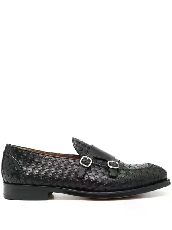 DOUCAL'S Interwoven Monk Shoes - Black