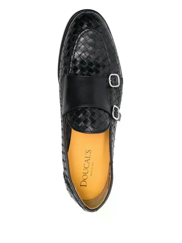 DOUCAL'S Interwoven Monk Shoes - Black