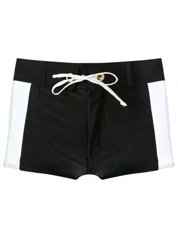AMIR SLAMA Paneled Drawstring Swim Trunks - Black