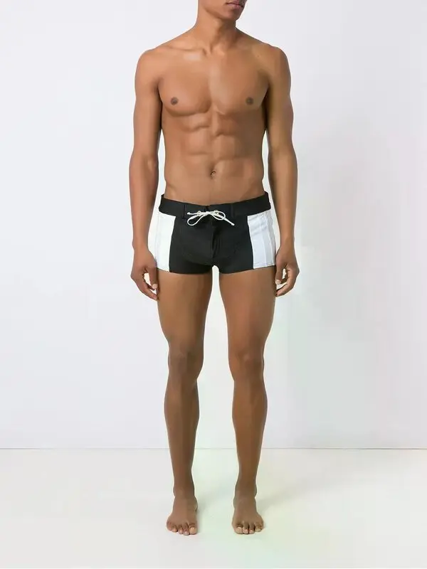 AMIR SLAMA Paneled Drawstring Swim Trunks