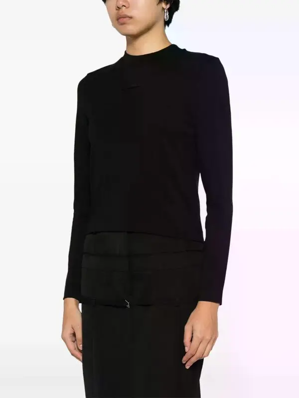 Jacquemus Le T-shirt Gros Grain Top - Black
