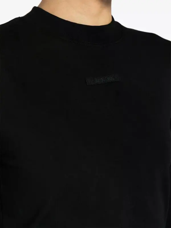 Jacquemus Le T-shirt Gros Grain Top - Black