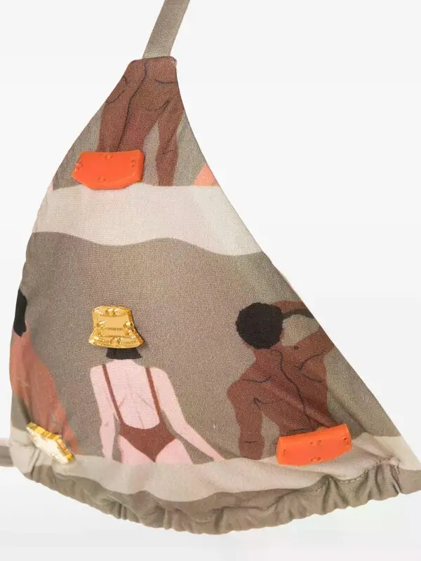 AMIR SLAMA Graphic-print Triangle Bikini