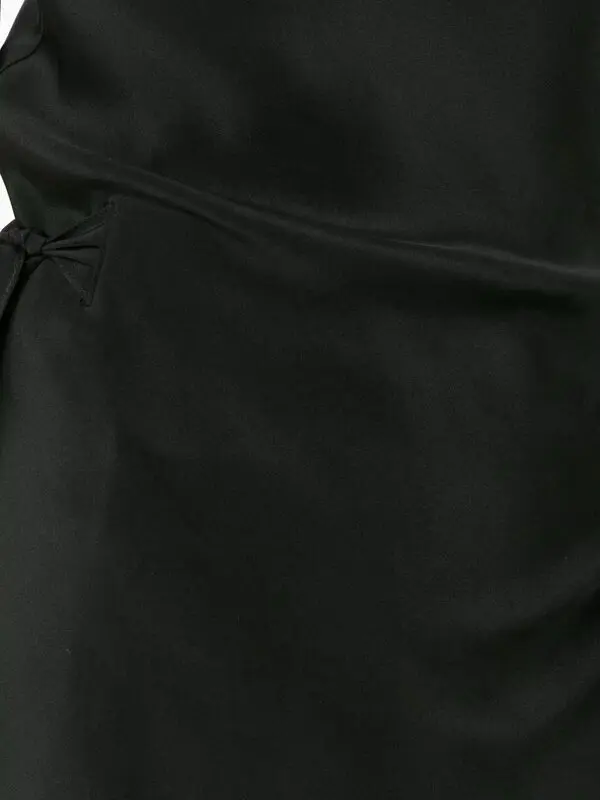 PETER COHEN Victor Wrap-style Silk Dress - Black
