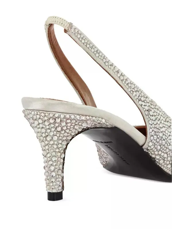 Philipp Plein 55m Mix Strass Pumps - Neutrals