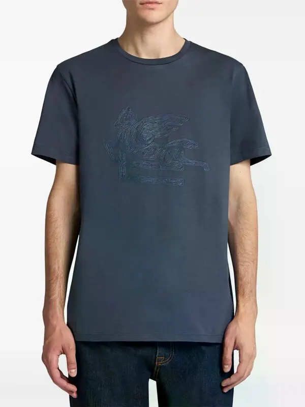 Etro Maxi-pegaso Embroidered T-shirt