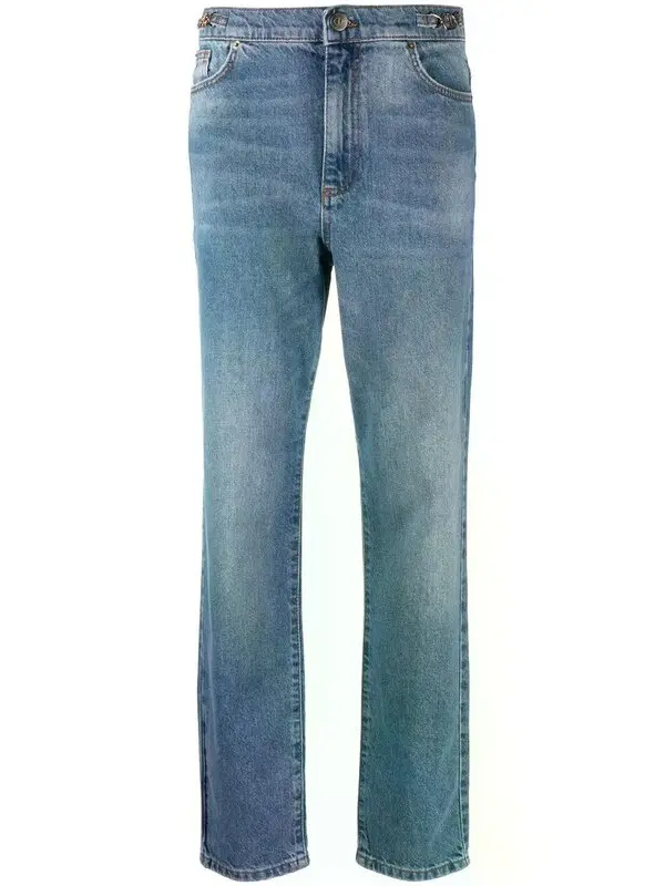 TWINSET Stonewashed Straight-leg Jeans