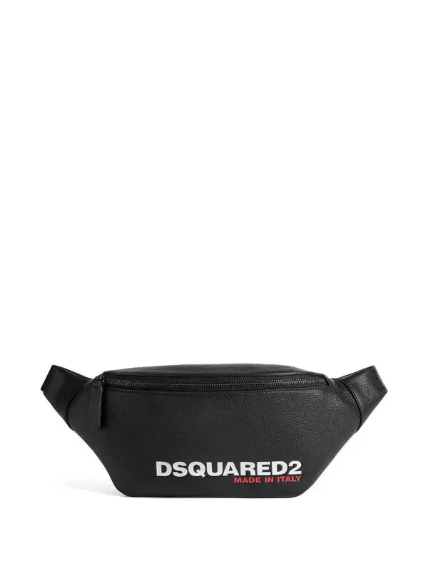 Dsquared2 Logo-print Leather Belt Bag - Black