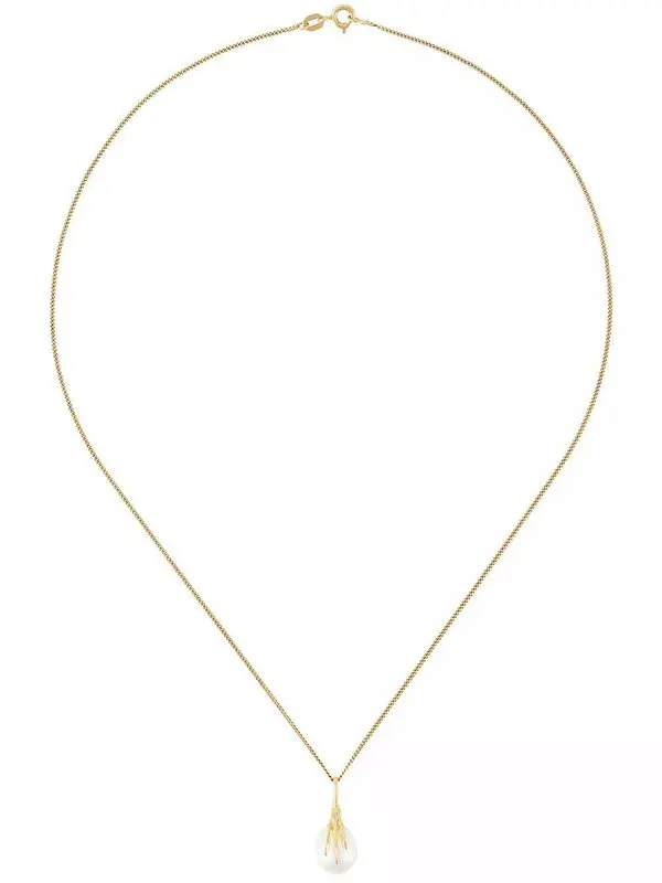 WOUTERS & HENDRIX 18kt Yellow Gold 'crow's Claw' Pearl Necklace - Metallic