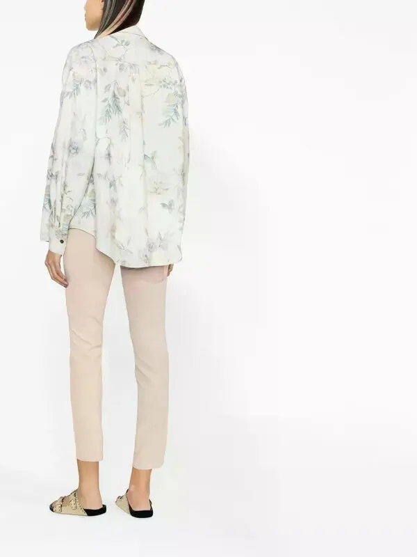 FORTE_FORTE Floral-print Cotton Shirt
