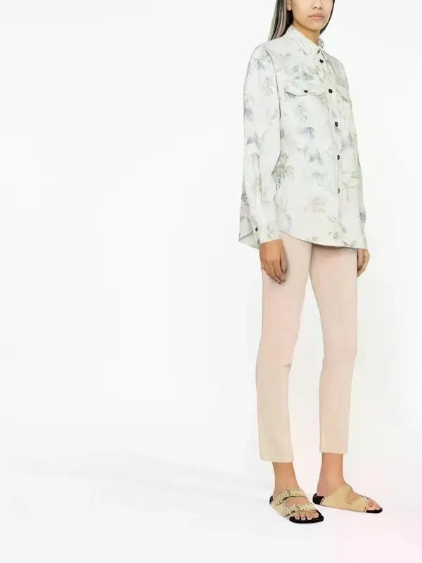 FORTE_FORTE Floral-print Cotton Shirt