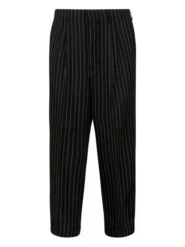 AMI Paris Pinstriped Tapered Virgin Wool Trousers