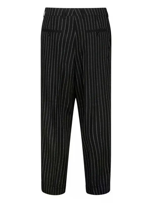 AMI Paris Pinstriped Tapered Virgin Wool Trousers