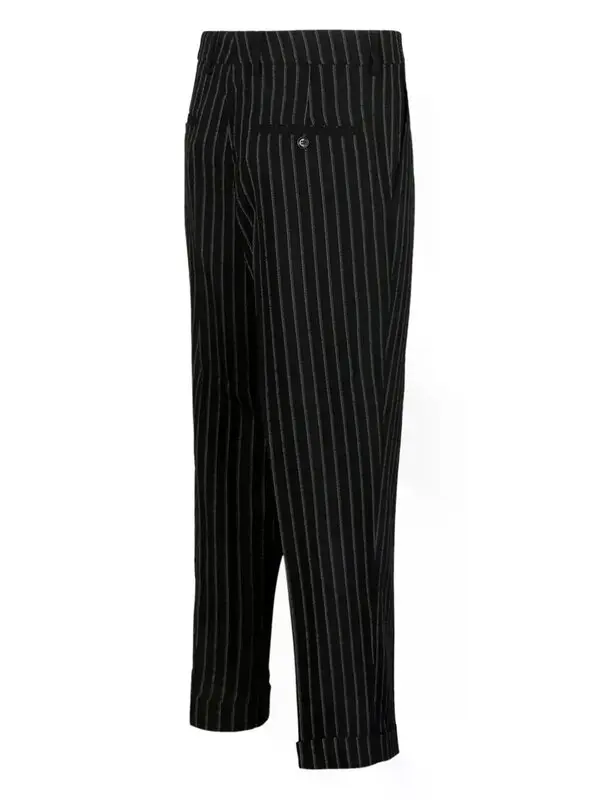 AMI Paris Pinstriped Tapered Virgin Wool Trousers