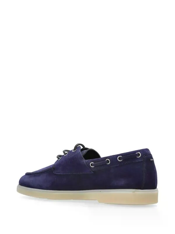GIUSEPPE ZANOTTI Venice Suede Boat Shoes - Blue