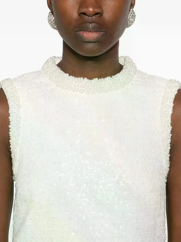SELF-PORTRAIT Sequin-embellished Bouclé Dress