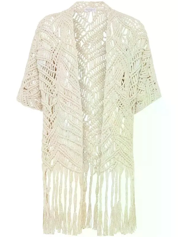 Brunello Cucinelli Opera Macramé Cardigan