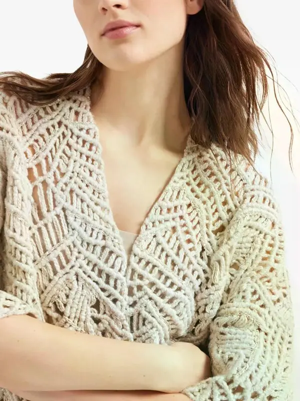 Brunello Cucinelli Opera Macramé Cardigan
