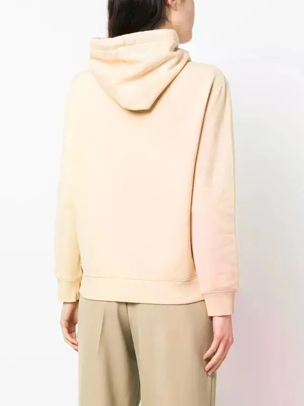 LANVIN Logo-embroidered Cotton Hoodie - Neutrals