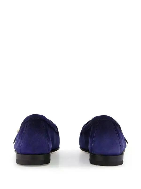Santoni Double-buckled Leather Moccasins