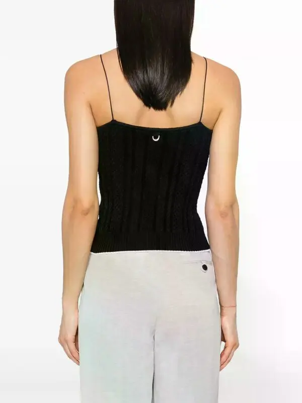 Jacquemus Le Haut Bella Cable-knit Top - Black