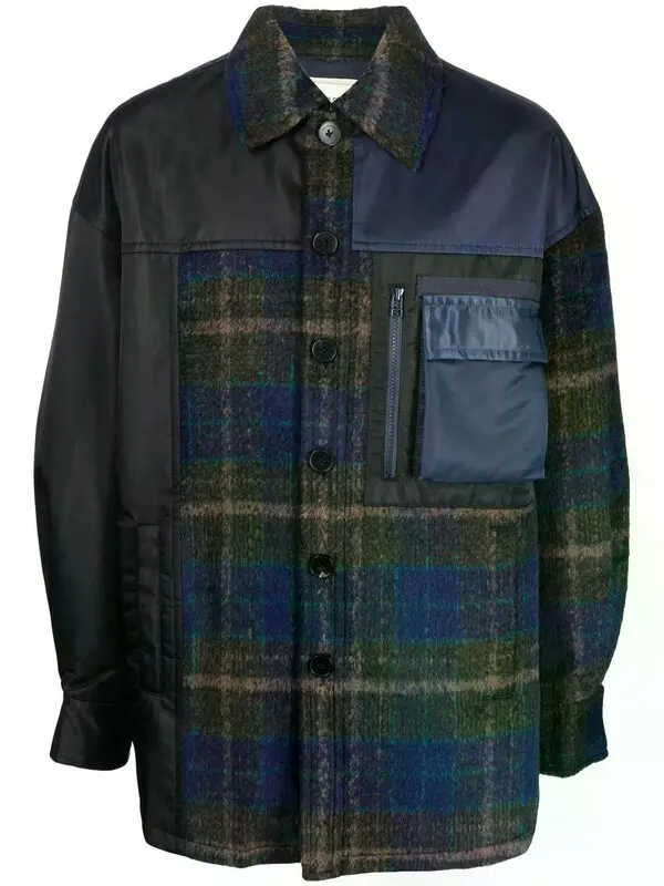 FENG CHEN WANG Panelled Plaid Jacket