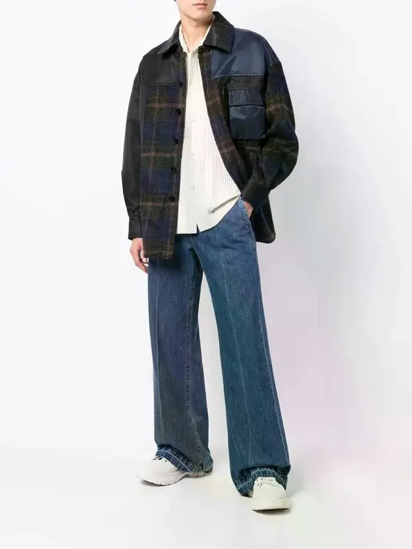FENG CHEN WANG Panelled Plaid Jacket