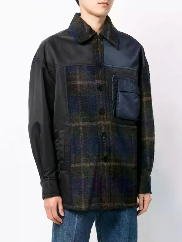 FENG CHEN WANG Panelled Plaid Jacket