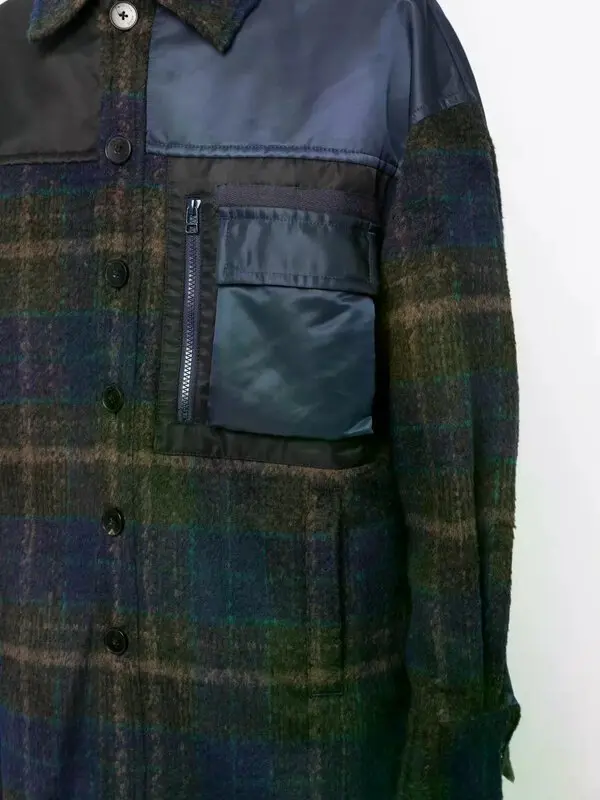 FENG CHEN WANG Panelled Plaid Jacket
