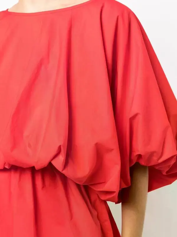 Goen.j Puff-sleeved Flared Blouse - Red