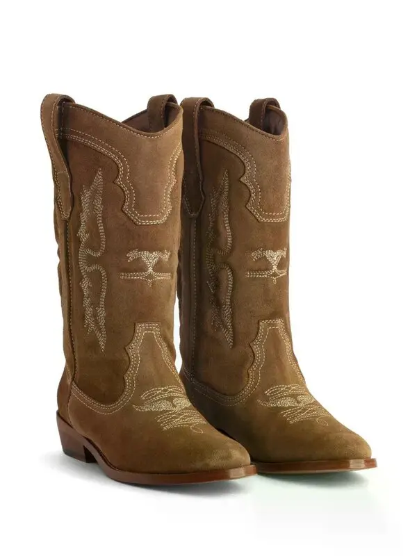 Zadig&Voltaire Western Tex Suede Boots - Brown