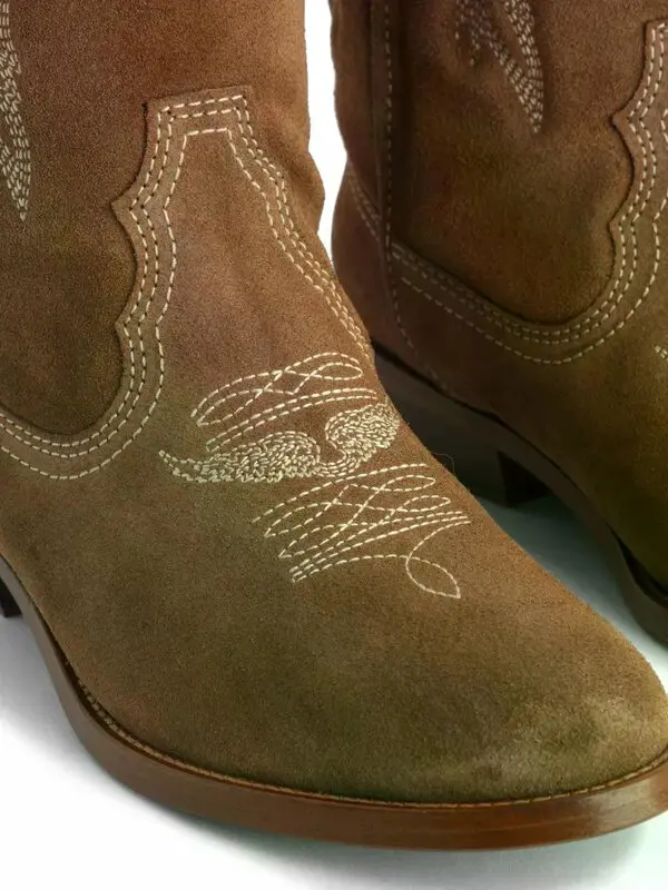 Zadig&Voltaire Western Tex Suede Boots - Brown