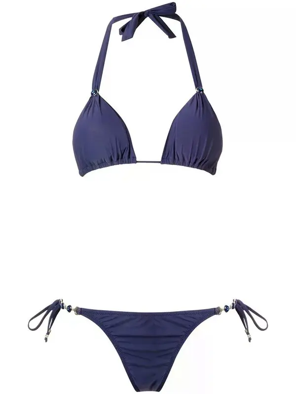 AMIR SLAMA Triangle Bikini Set - Blue