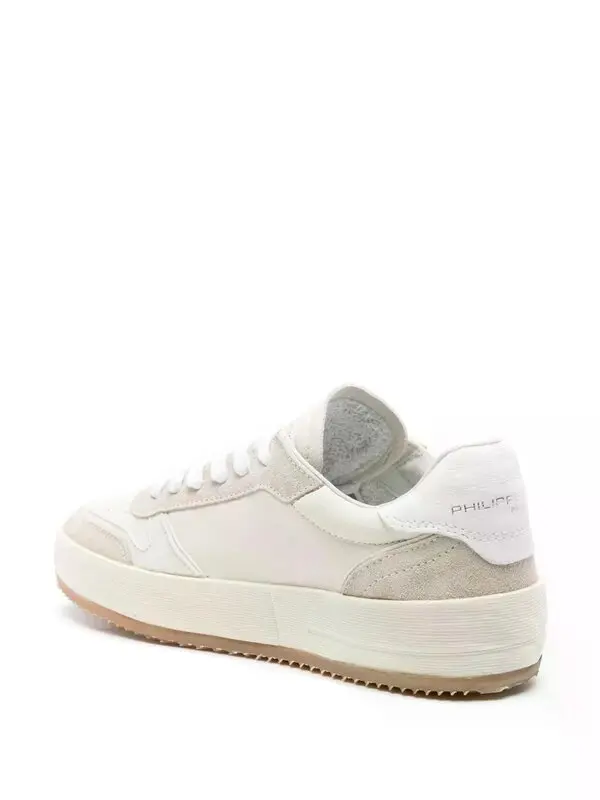 Philippe Model Panelled Leather Sneakers - Neutrals