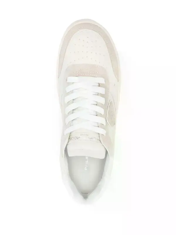Philippe Model Panelled Leather Sneakers - Neutrals