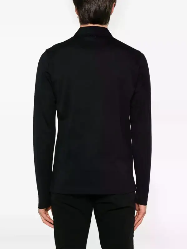 Canali Piqué-weave Polo Shirt - Blue