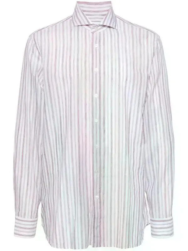 LARDINI Striped Button-up Shirt