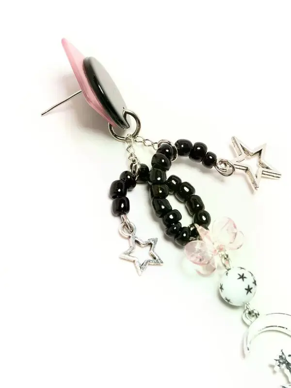 AMIR SLAMA Moon Pendant Drop Earrings