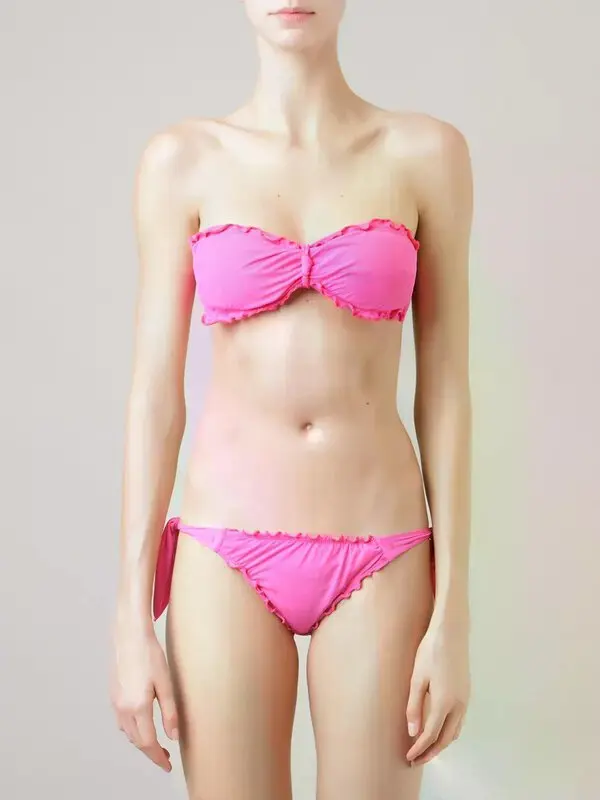 AMIR SLAMA Ruffled Trim Bikini Bottom