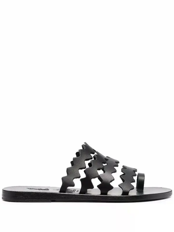 ANCIENT GREEK SANDALS Niki Onda Leather Sandals - Black